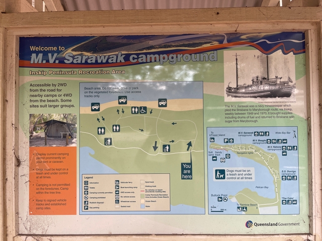 MV Sarawak Campground - Inskip Peninsula Recreation Area, Campsite at ...